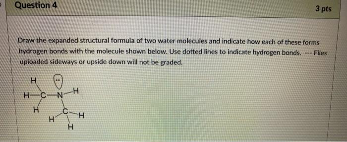 Solved Question 4 3 pts Draw the expanded structural formula | Chegg.com
