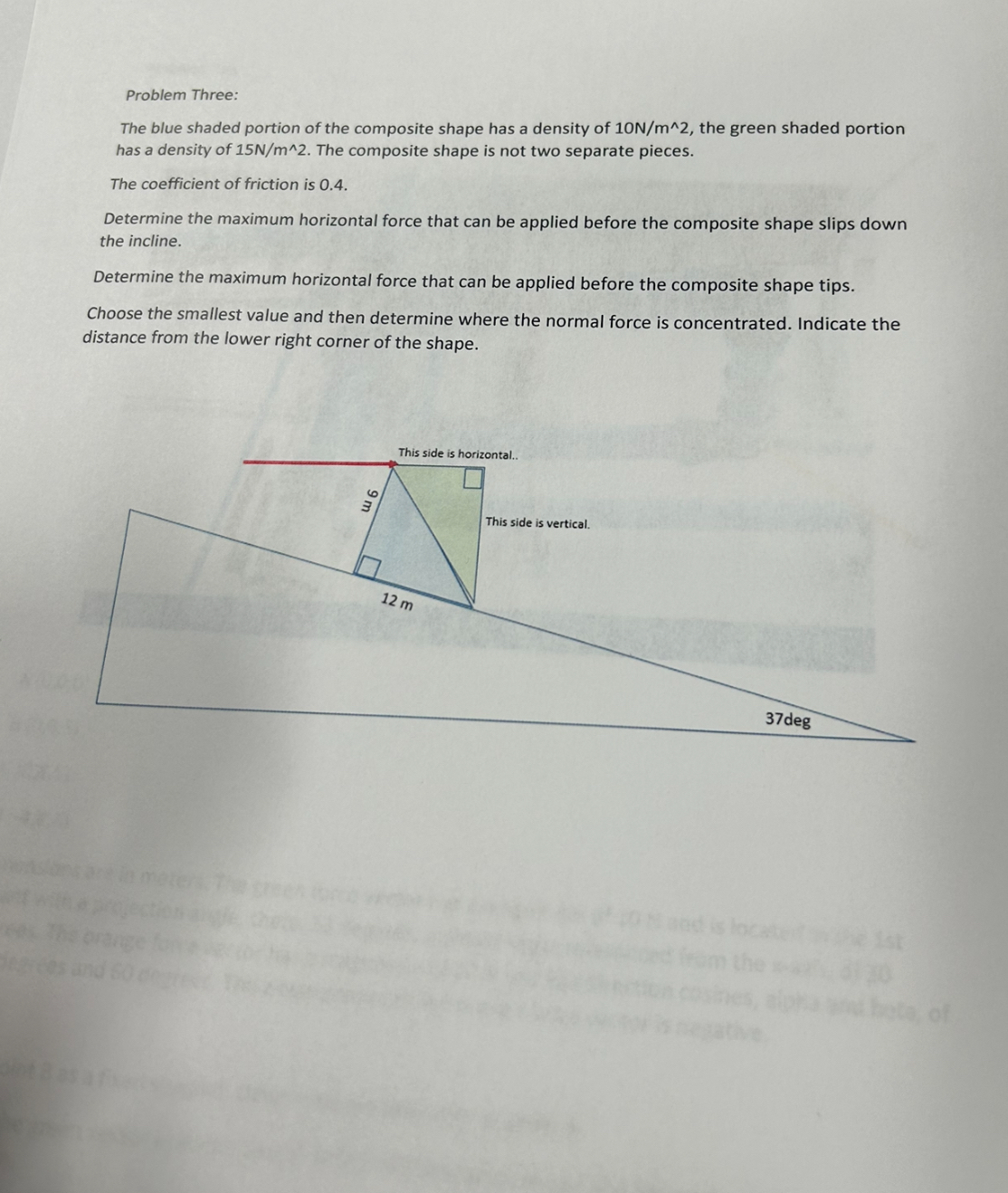 Solved Problem Three:The blue shaded portion of the | Chegg.com
