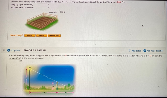 Solved A farmer has a rectangular garden plot surrounded by | Chegg.com
