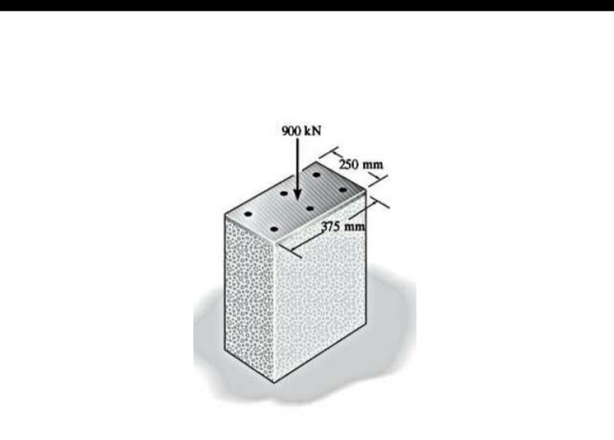 Solved The concrete column is reinforced with 6 steel bars. | Chegg.com