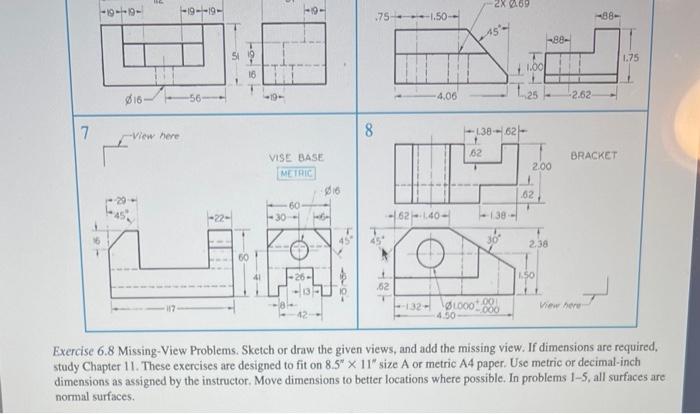 Solved i need #3 done on graph paper or in CAD instandard | Chegg.com