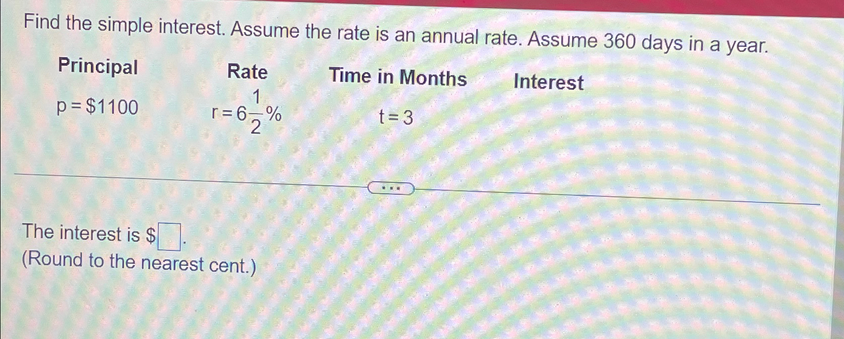 Solved Find the simple interest. Assume the rate is an | Chegg.com