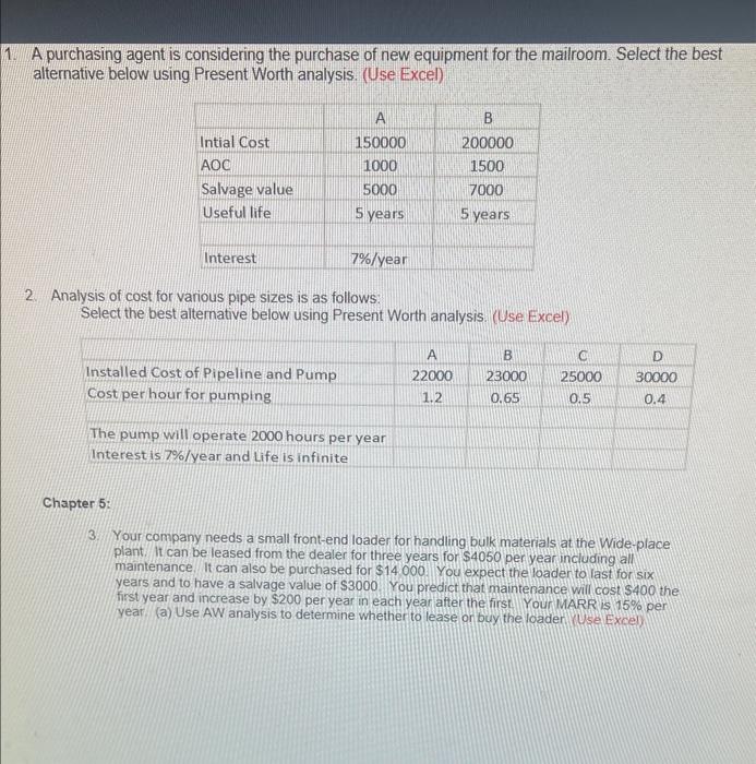 [Solved]: Must be done with excel!! Please explain calculati