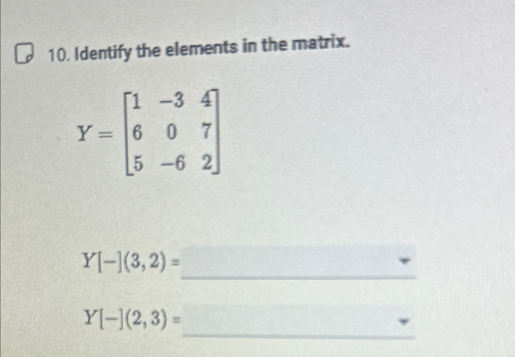 Solved Identify the elements in the | Chegg.com
