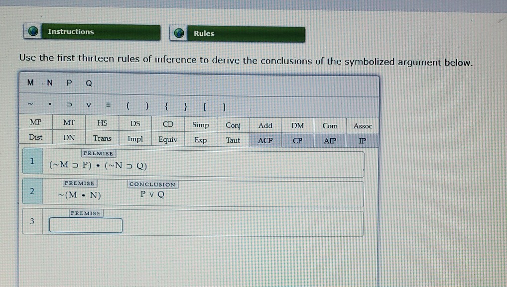 Solved Instructions Rules Use the first thirteen rules of | Chegg.com