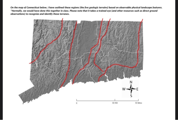 Solved Introduction The shaded physical map of Connecticut | Chegg.com