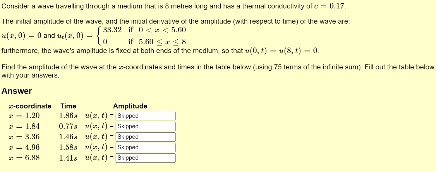 Solved Consider a wave travelling through a medium that is 8 | Chegg.com