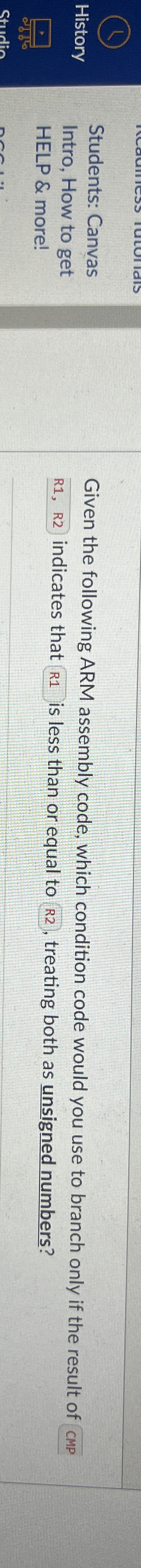 Solved Students: Canvas Intro, How to get HELP & more!Given | Chegg.com