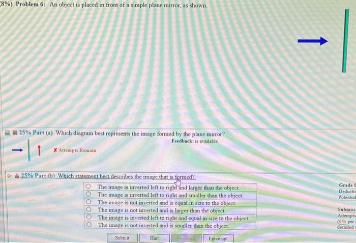 Solved 8% Problem 6: An object is placed in front of a | Chegg.com
