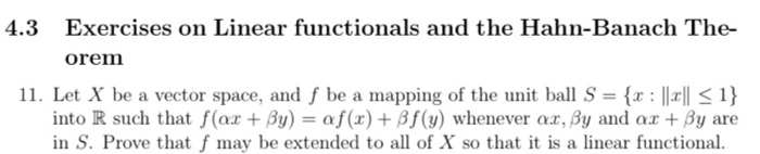 Solved 4.3 Exercises on Linear functionals and the | Chegg.com
