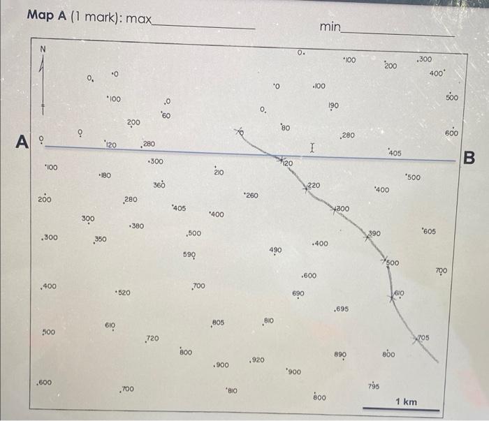 Solved 9) Observe the data points on the map below. Draw | Chegg.com