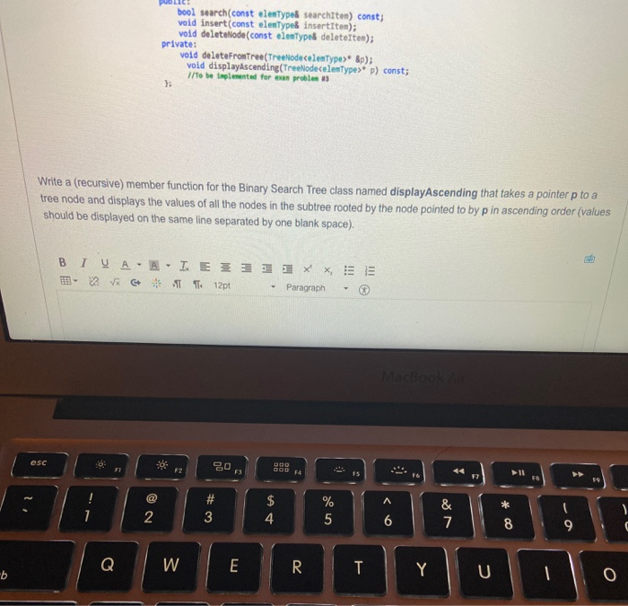 Solved bool search(const elstype searchite) const void | Chegg.com