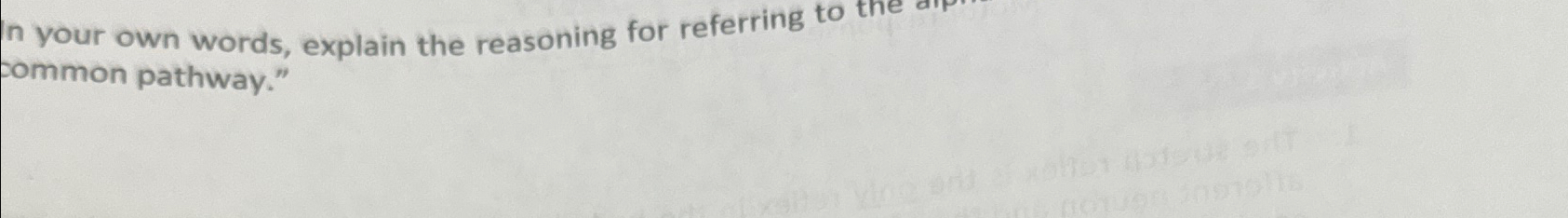 Solved In your own words, explain the reasoning for | Chegg.com