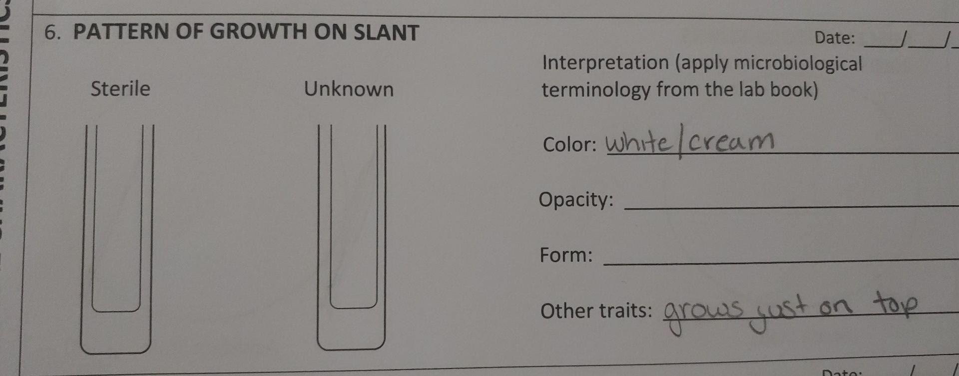 Solved и 20 27 15 6. PATTERN OF GROWTH ON SLANT لل Date: | Chegg.com