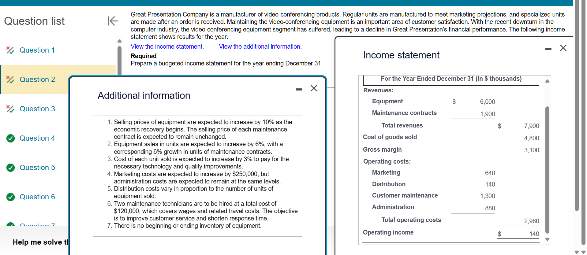 Solved Question listx? ﻿Question 1x? ﻿Question 2Question | Chegg.com