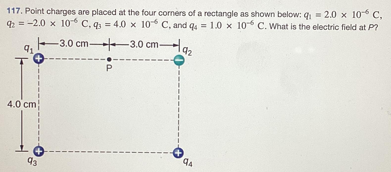 Solved Point charges are placed at the four corners of a | Chegg.com