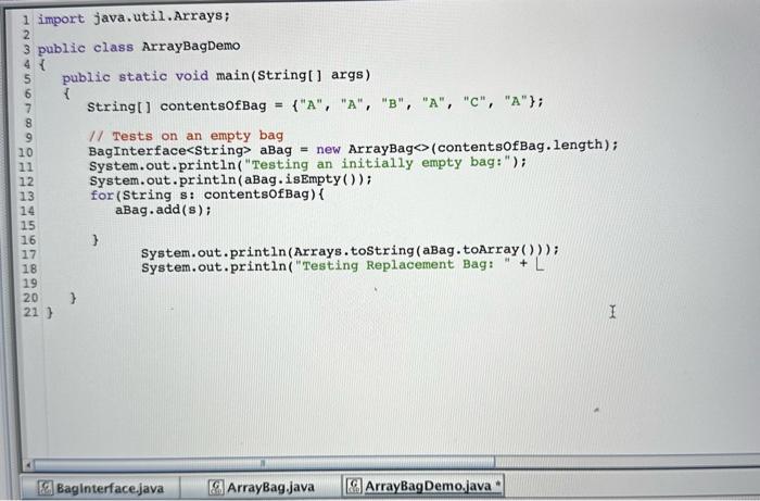 Solved Problem Description: Implement a method replace for | Chegg.com
