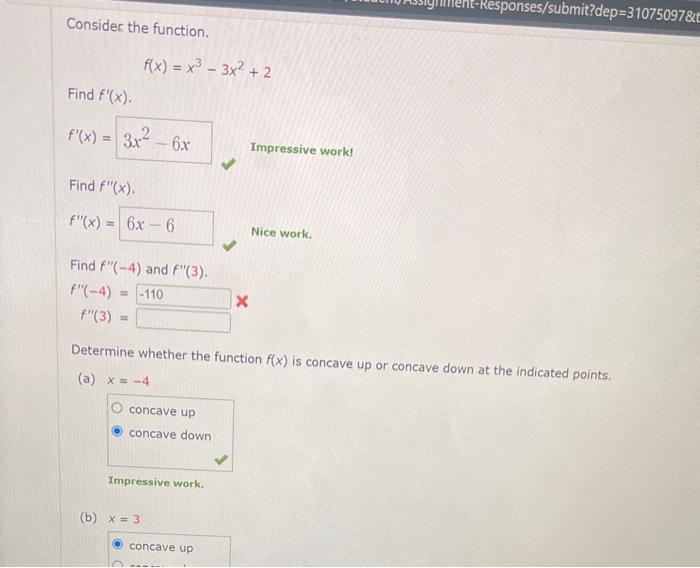 Solved Consider the function. f(x)=x3−3x2+2 Find f′(x) | Chegg.com