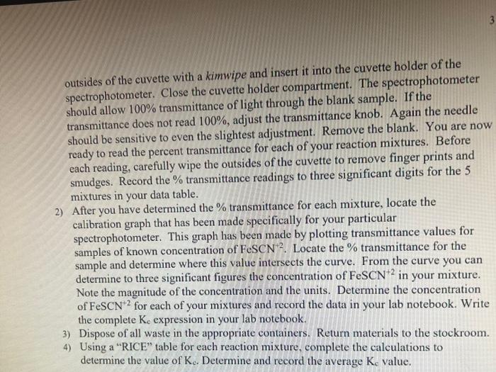 Procedure. Preparing reaction mixtures. 1) Check out | Chegg.com