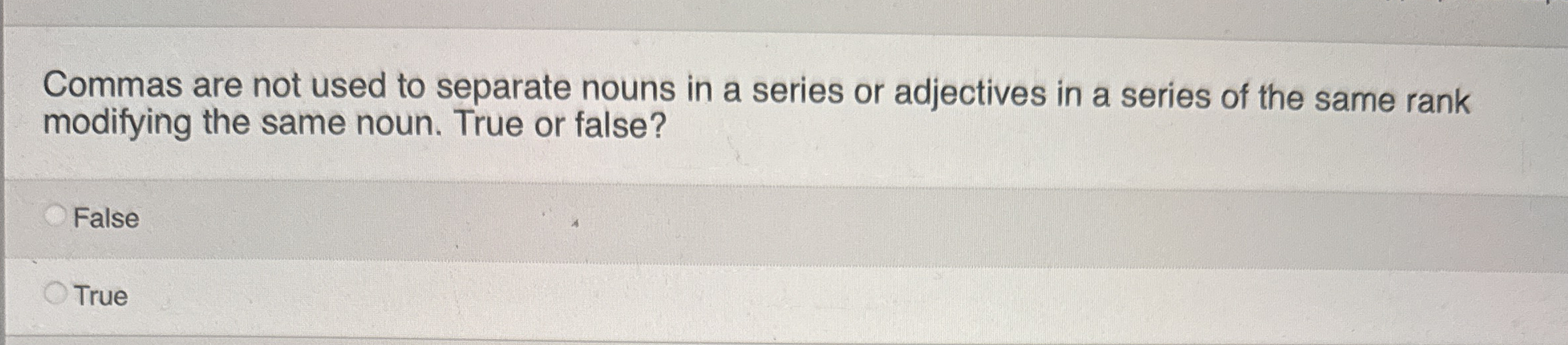 High Quality SOLUTION Commas are not used to separate nouns in a series or | Chegg.com