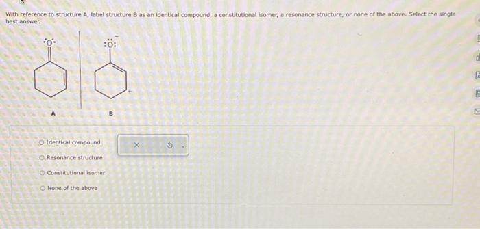 Solved With reference to structure A, label structure B as | Chegg.com