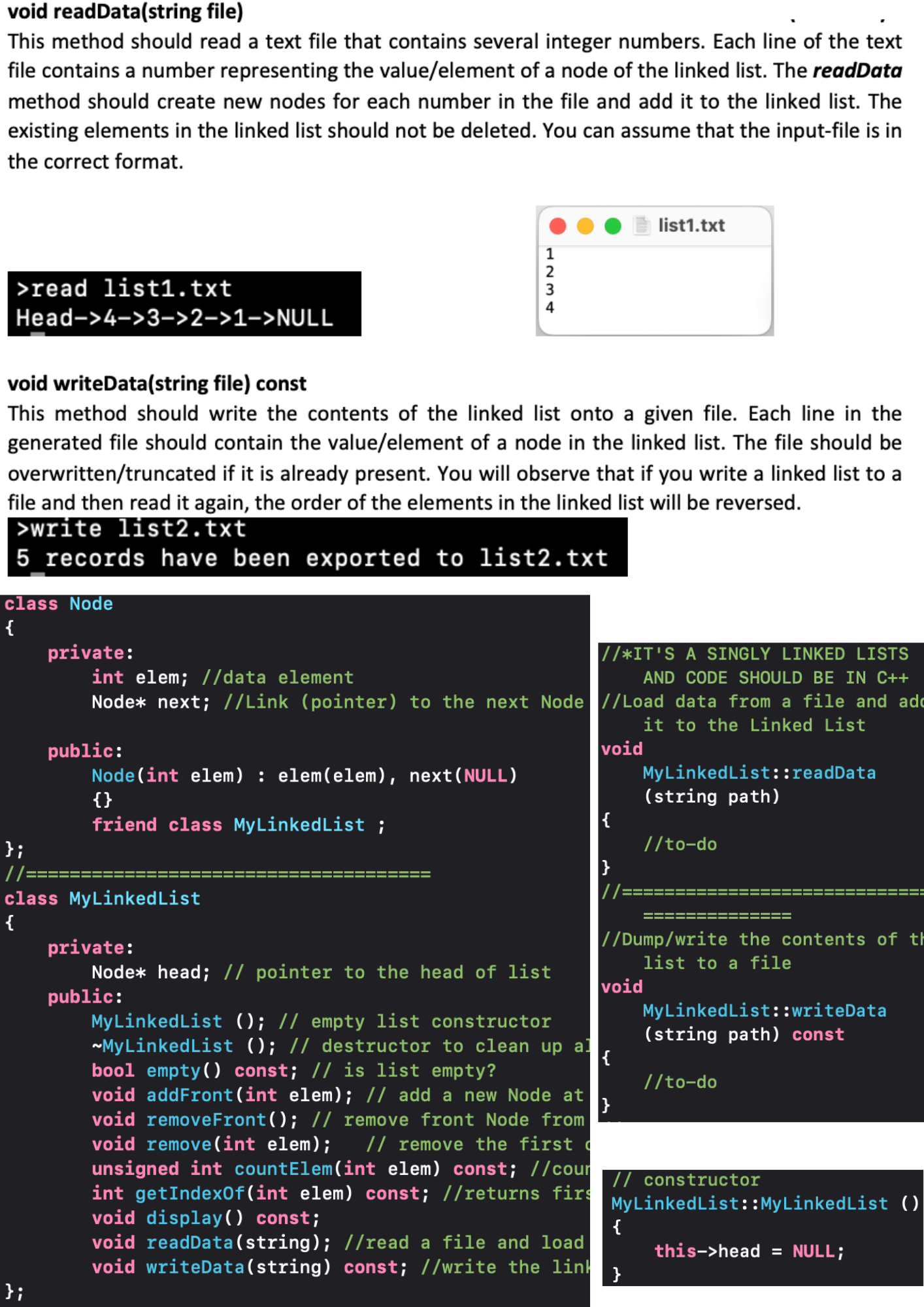 Solved How to implement these two functions attached? Please | Chegg.com