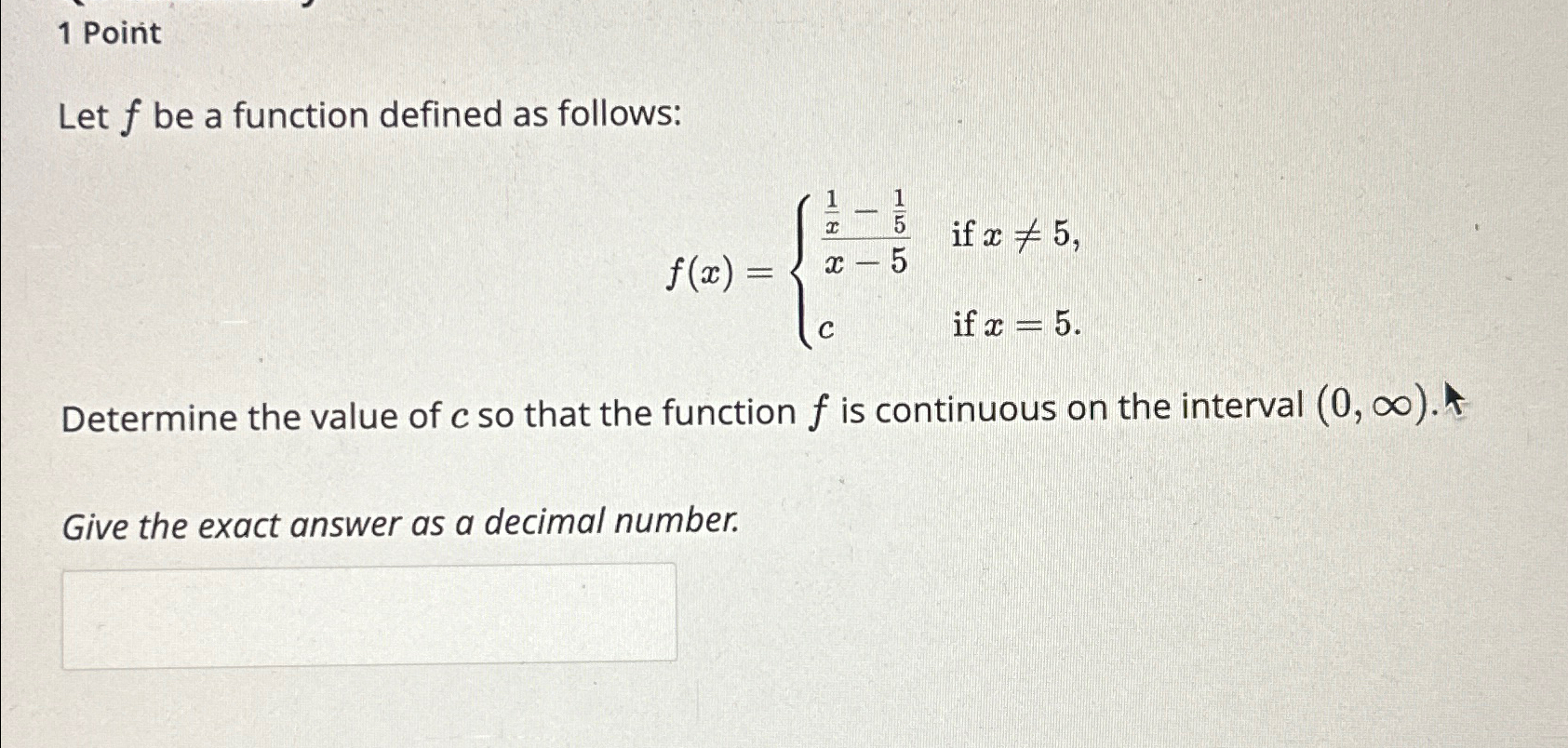 Solved 1 ﻿PointLet f ﻿be a function defined as | Chegg.com