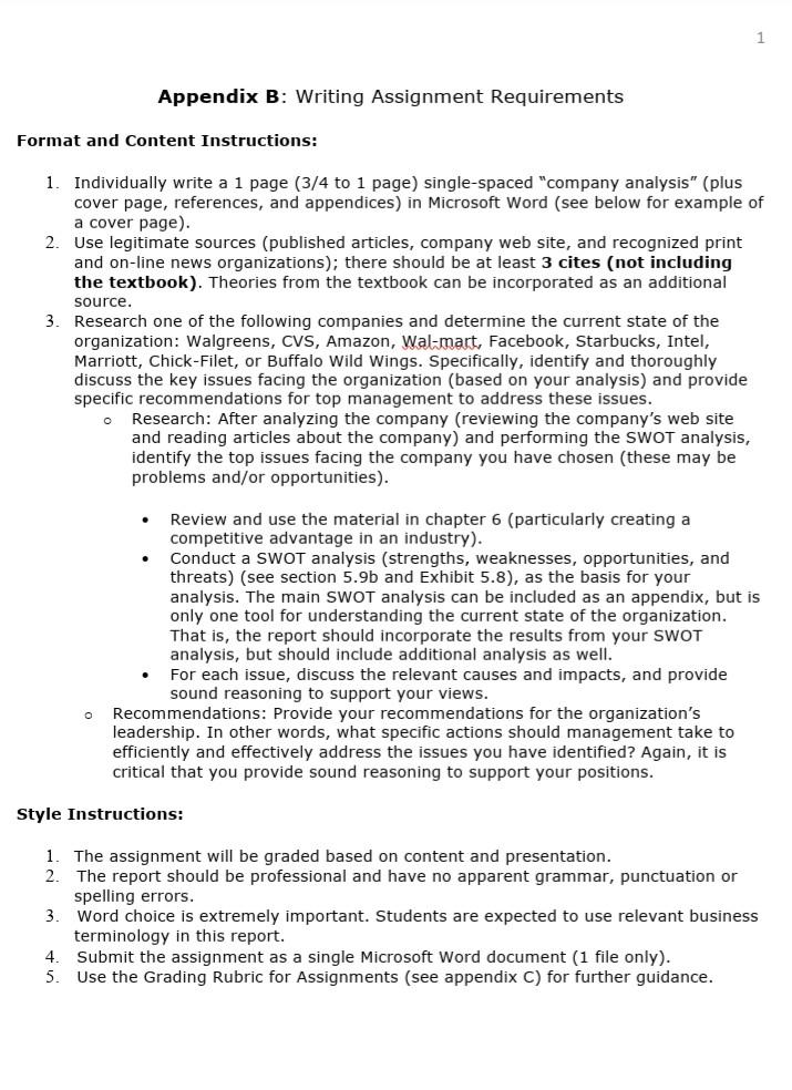 Report Outline: 1. Cover page (Cover page (see | Chegg.com