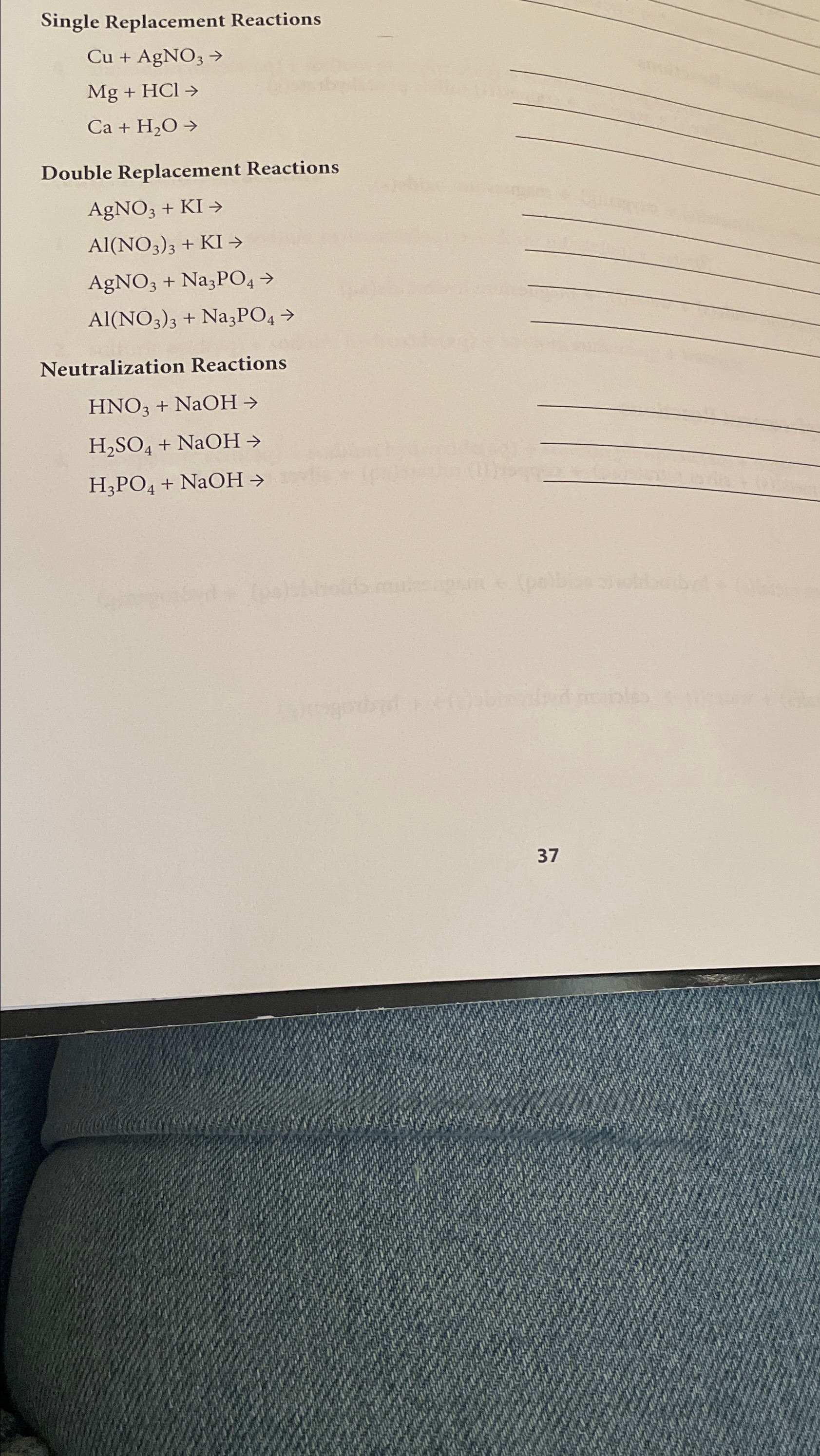 Solved Single Replacement | Chegg.com