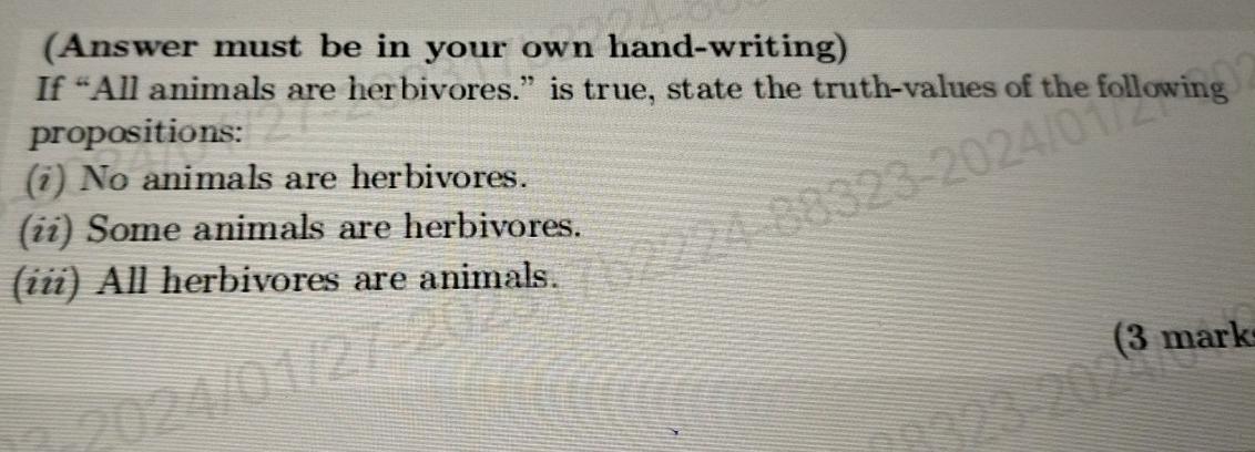 Solved (Answer must be in your own hand-writing)If "All | Chegg.com