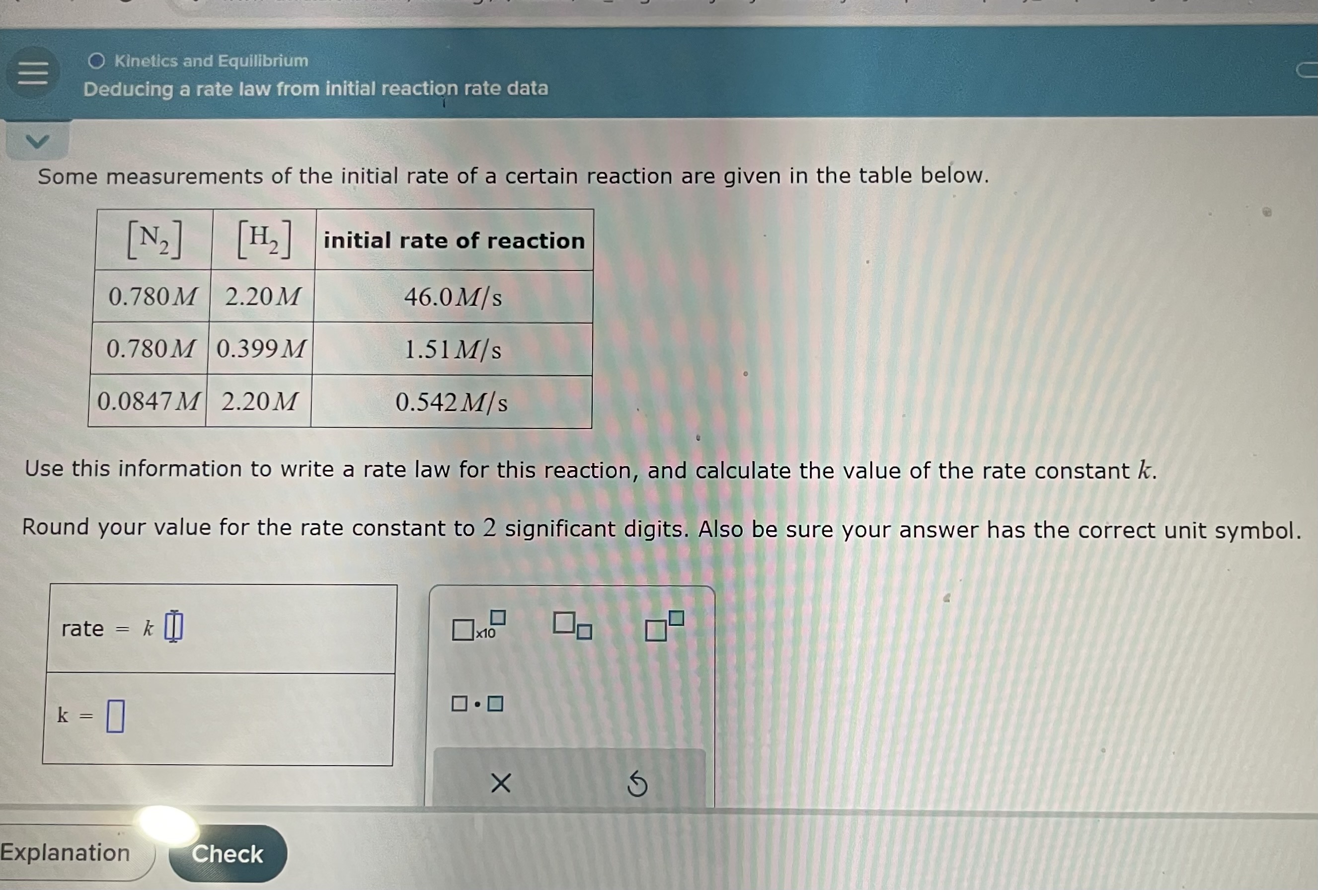 Solved Some measurements of the initial rate of a certain | Chegg.com