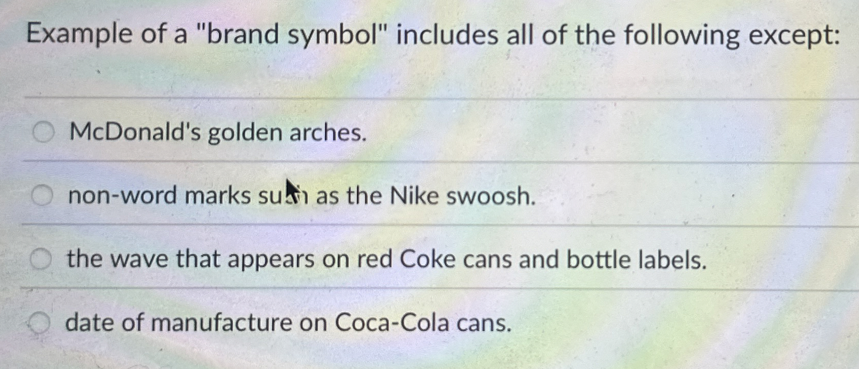 Solved Example of a "brand symbol" includes all of the | Chegg.com