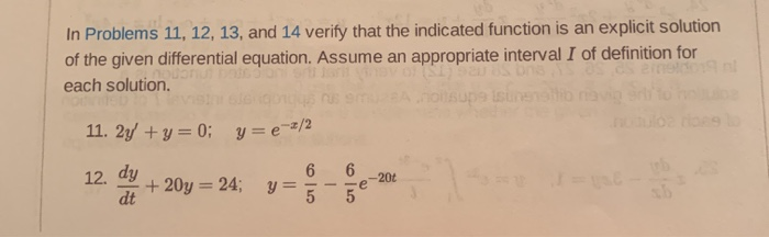 Solved In Problems 11, 12, 13, and 14 verify that the | Chegg.com