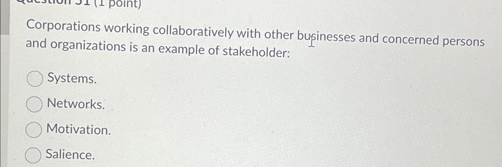 Solved Corporations working collaboratively with other | Chegg.com