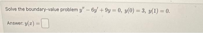 Solved Solve the boundary-value problem | Chegg.com