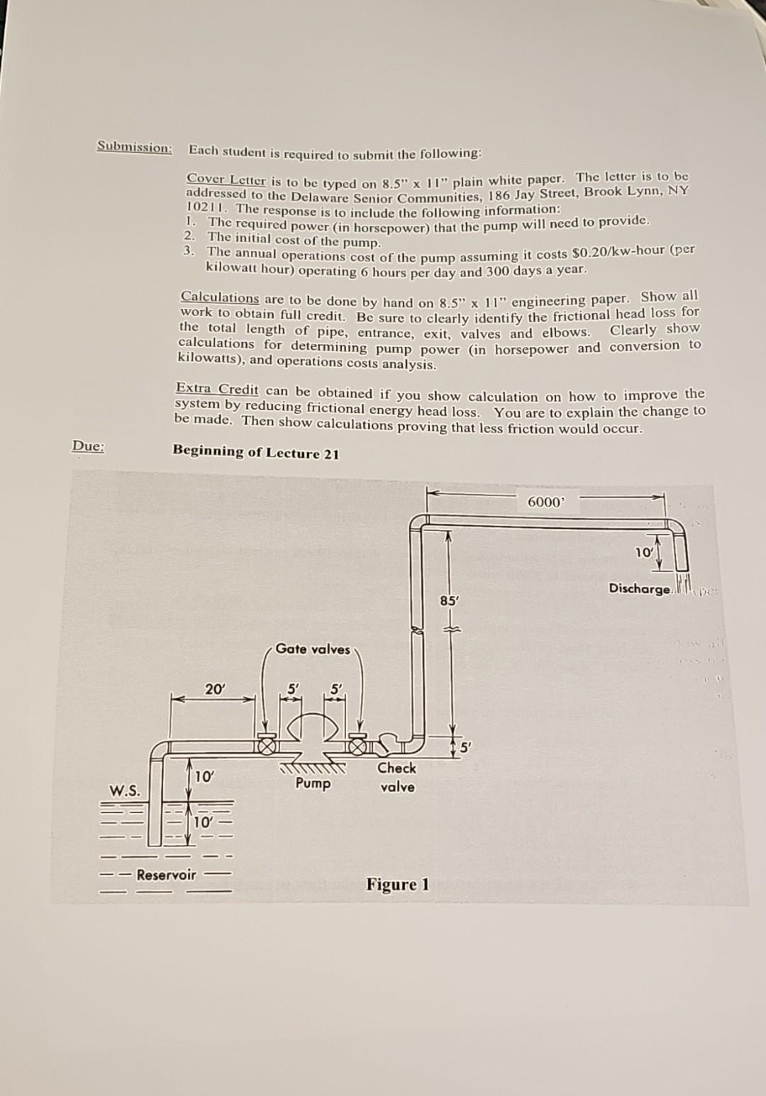 Fluid Mechanics Assignment 3: Frictional and Local | Chegg.com
