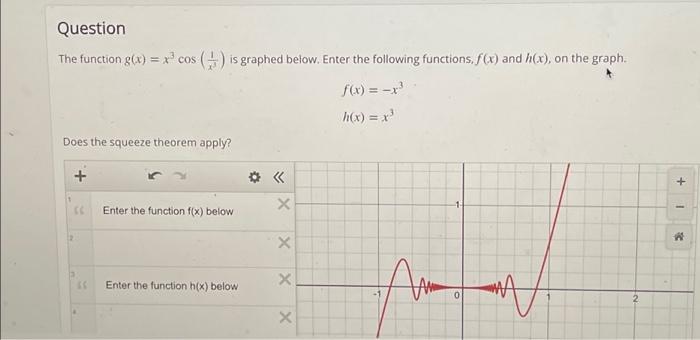 Solved The function g(x)=x3cos(x31) is graphed below. Enter | Chegg.com
