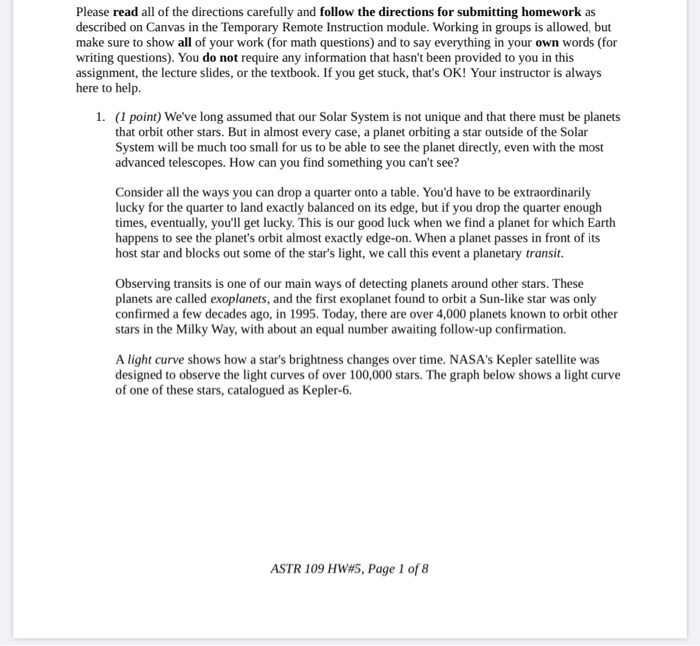 Please read all of the directions carefully and | Chegg.com