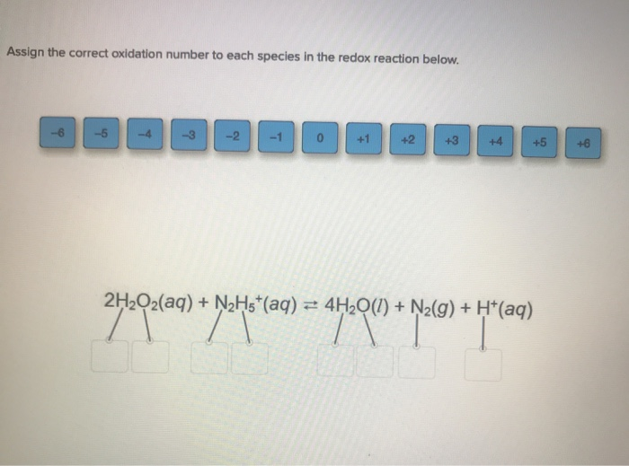 Solved Assign the correct oxidation number to each species | Chegg.com