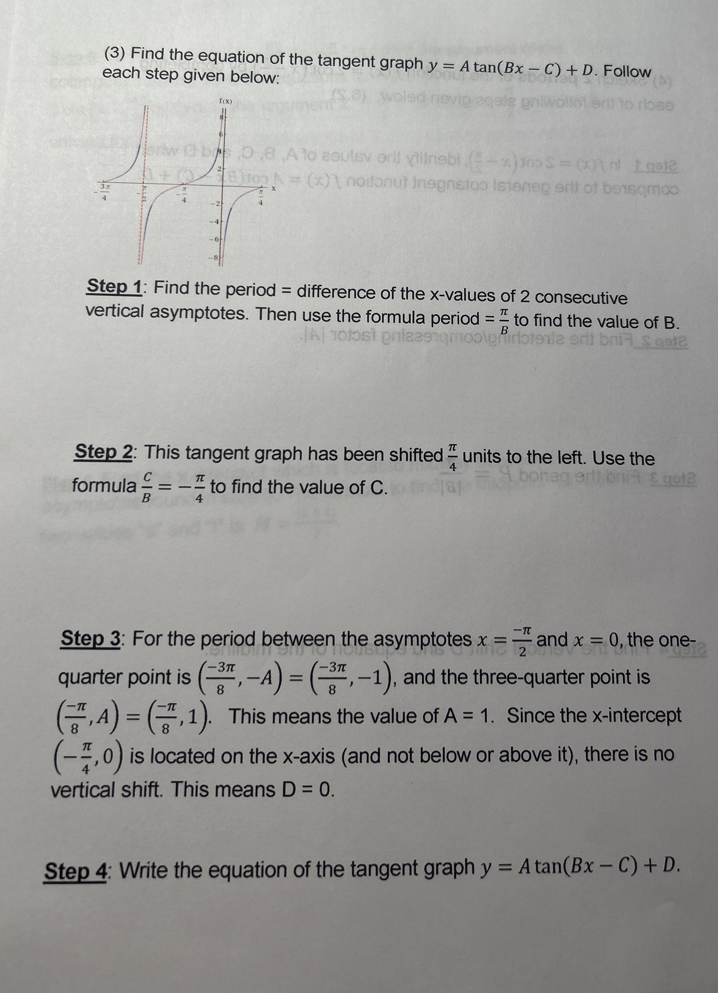 Solved (3) ﻿Find the equation of the tangent graph | Chegg.com