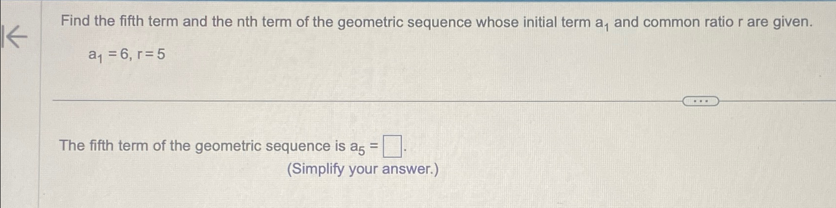 Find the fifth term and the nth term of the geometric | Chegg.com