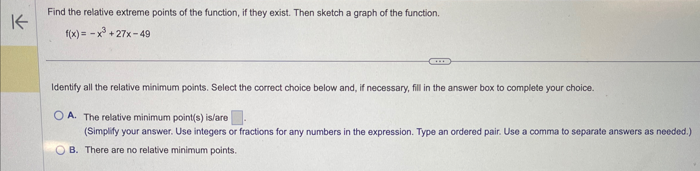 Solved Find the relative extreme points of the function, if | Chegg.com