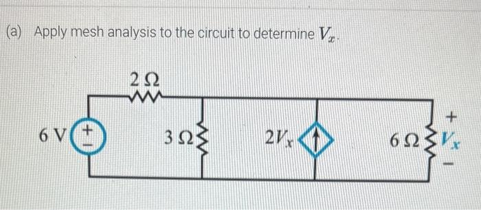 Solved (a) Apply mesh analysis to the circuit to determine | Chegg.com