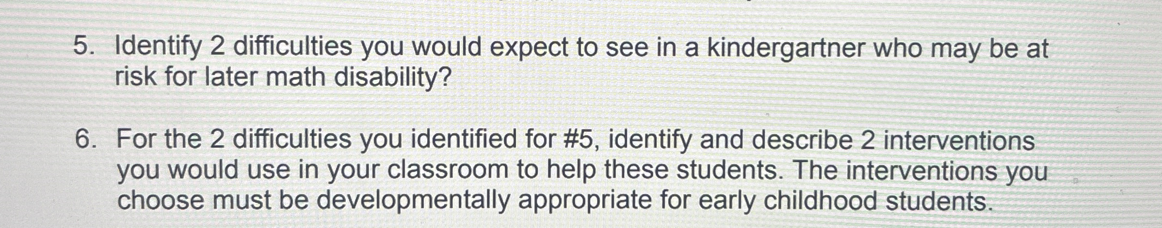 Solved Identify 2 ﻿difficulties you would expect to see in a | Chegg.com