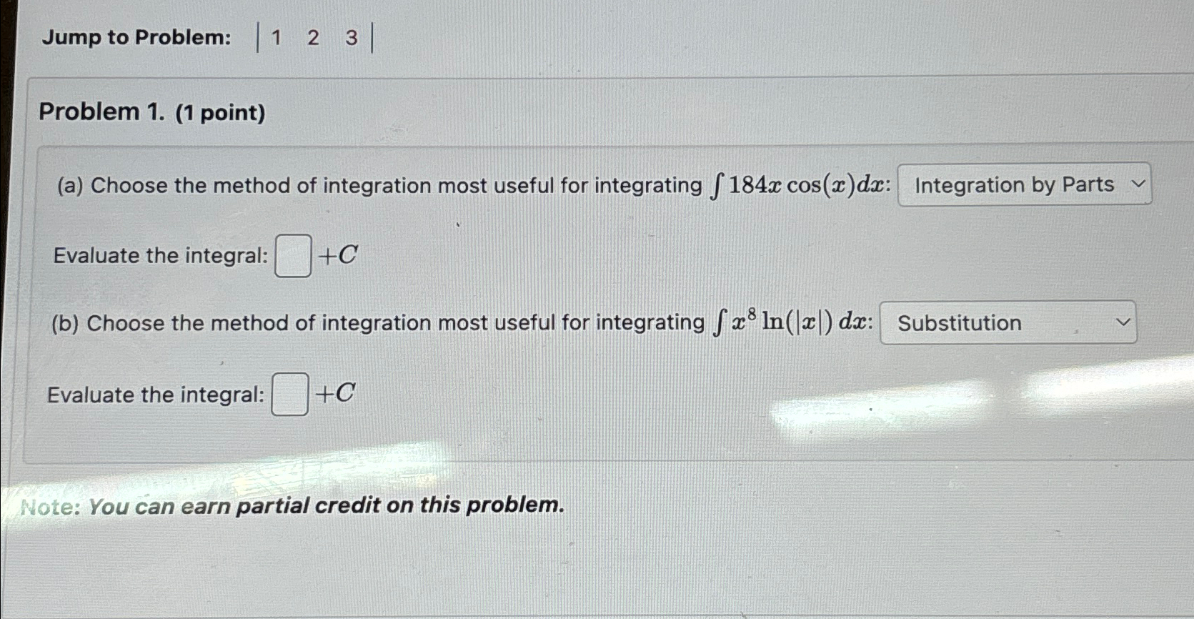 Solved Jump to Problem: |[1,2,3]|Problem 1. (1 ﻿point)(a) | Chegg.com