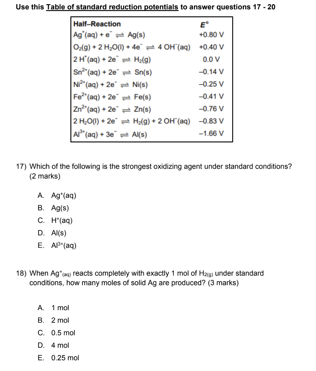 Solved PLEASE ANSWER BOTH QUESTIONS 17 ﻿AND 18 ﻿WITH | Chegg.com