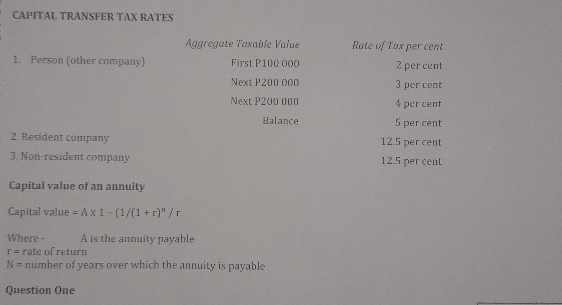 Solved If rated: 10% of the property's rateable value | Chegg.com