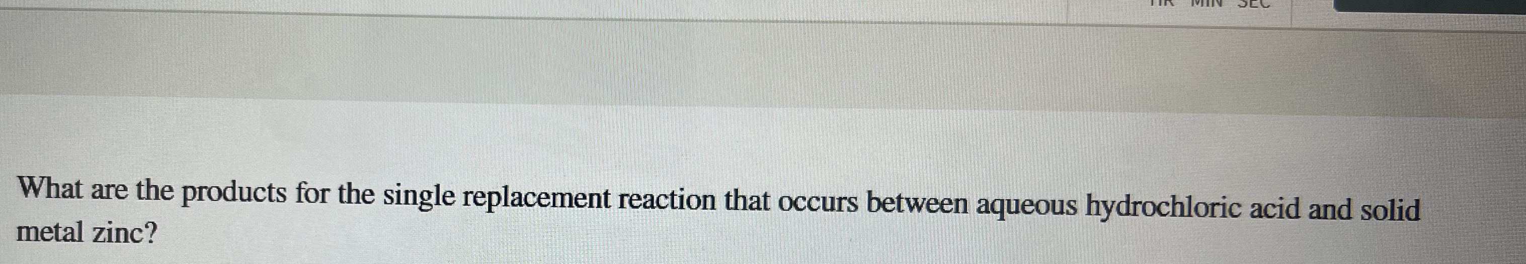 Solved What are the products for the single replacement | Chegg.com