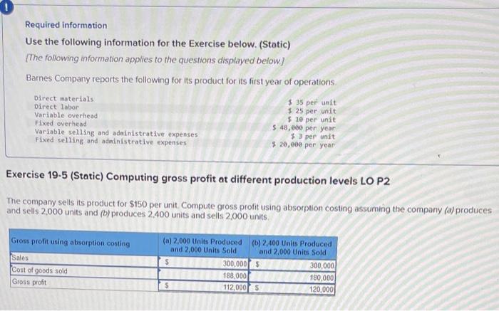 Solved Required information Use the following information | Chegg.com