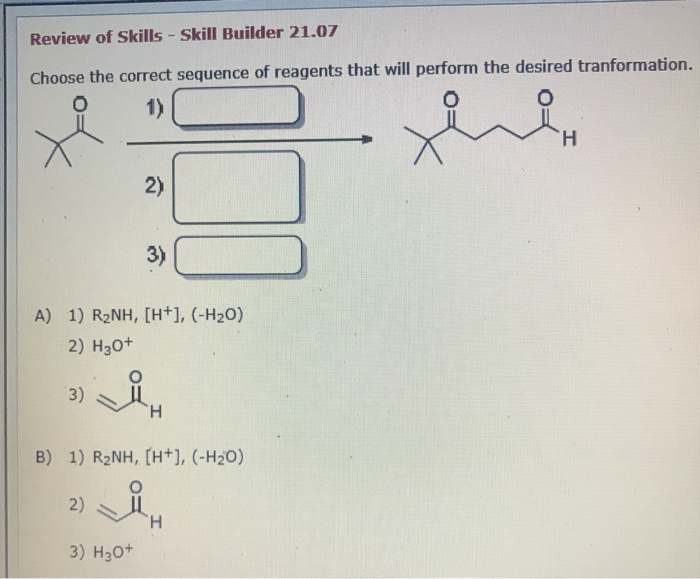 Solved Review of Skills - Skill Builder 21.07 Choose the | Chegg.com